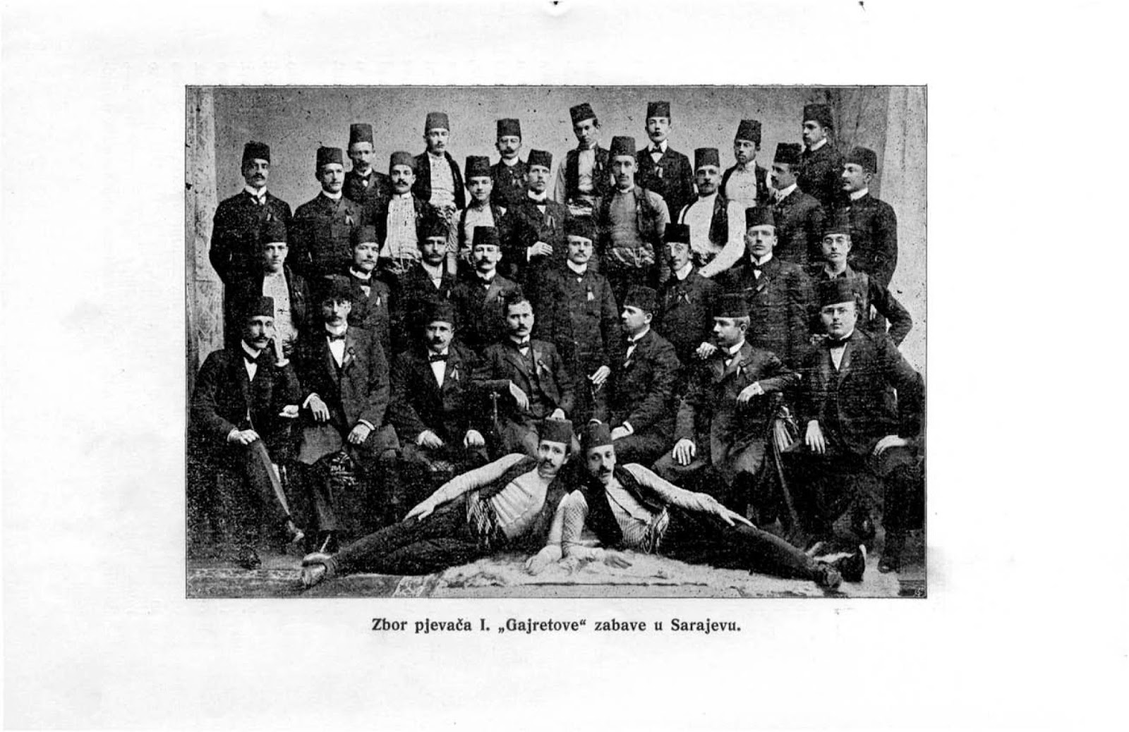 SEVDALINKE: Zbor pjevača prve "Gajretove" zabave u Sarajevu. Kalendar ...