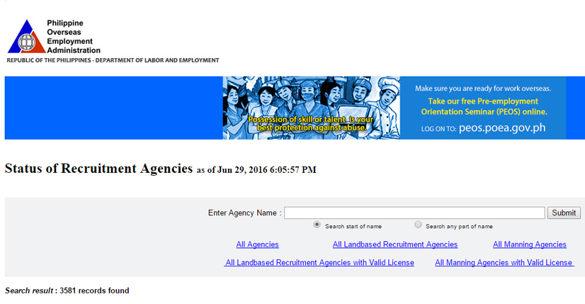 List of Cancelled Agency - POEA | BuhayOFW