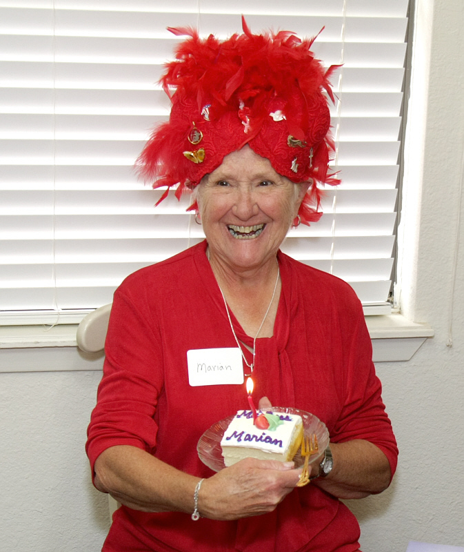 Carla's blog: Red Hatters Create Red Bra Hats
