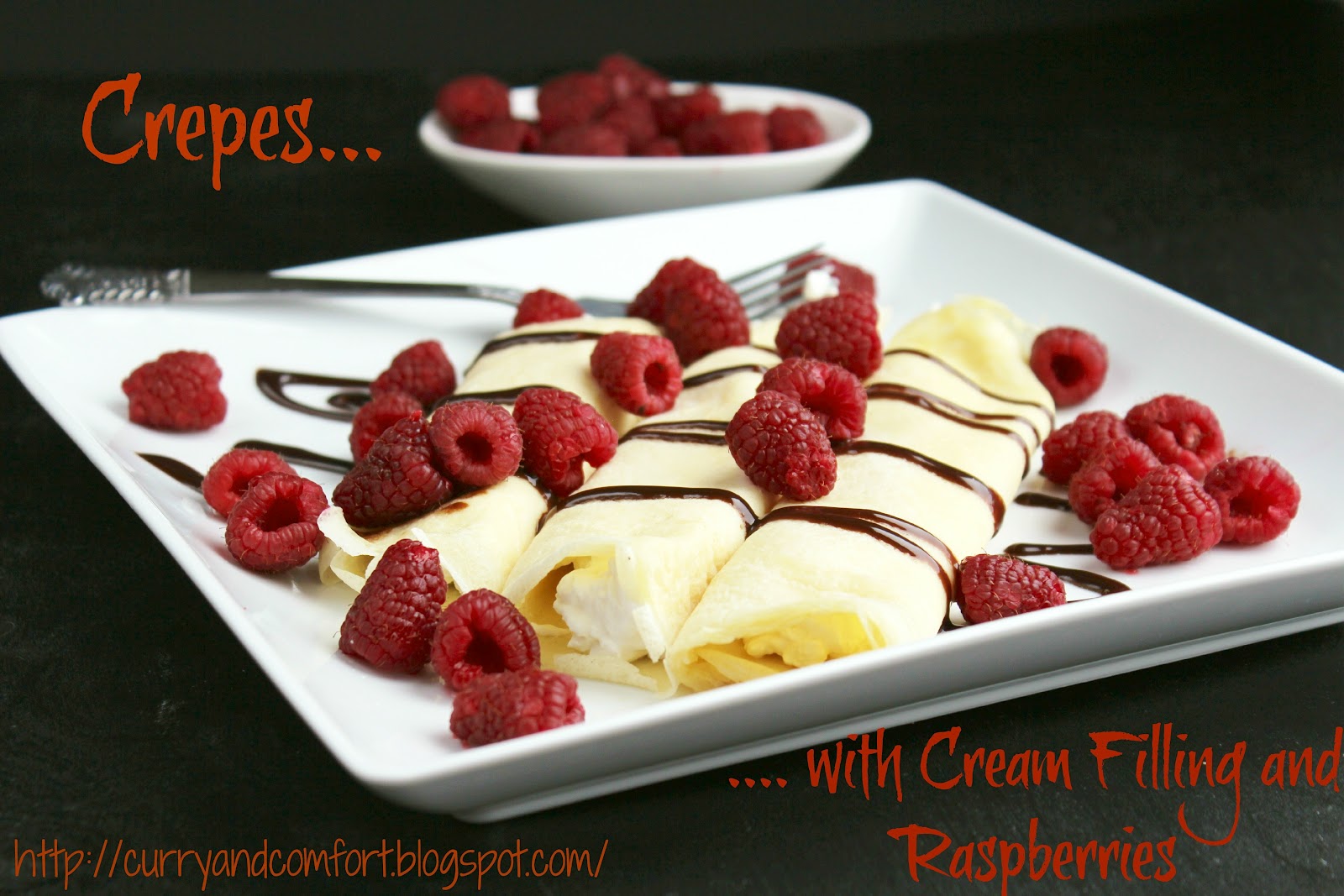 Kitchen Simmer: Crepes with Cream Filling and Raspberries