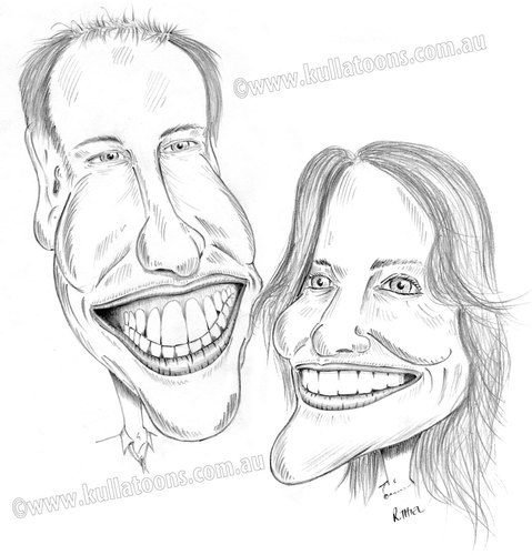 All About Kate Middleton's: Caricature collection of Kate and William.