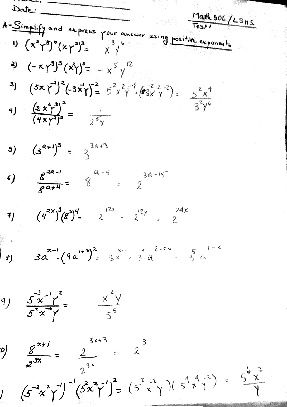 LSHS - MATH: Long Stencil Solutions 506