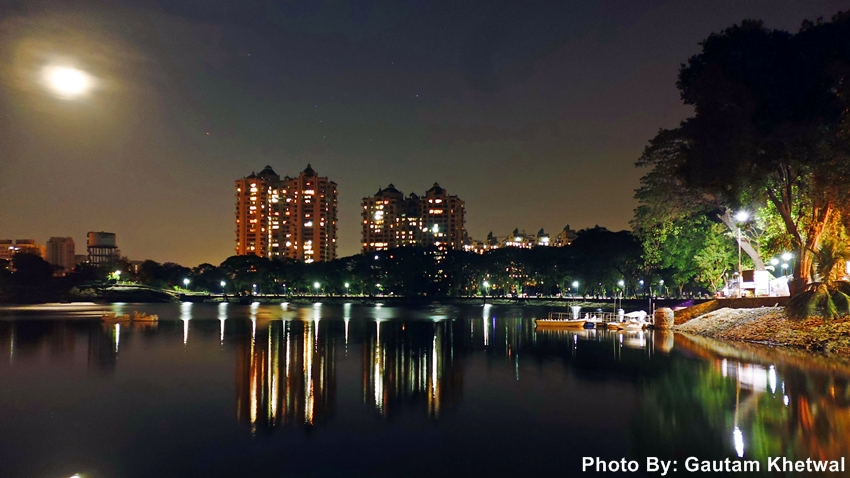 Thane - The Lake City: Moonlight Night in Upvan Lake