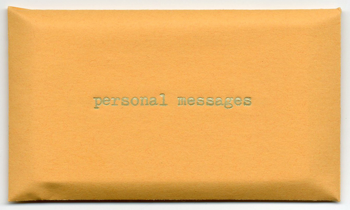 personal message : personal messages (SOLD OUT)