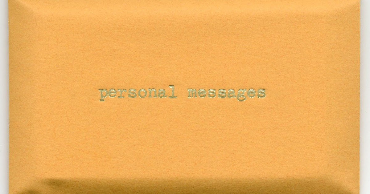 personal message : personal messages (SOLD OUT)