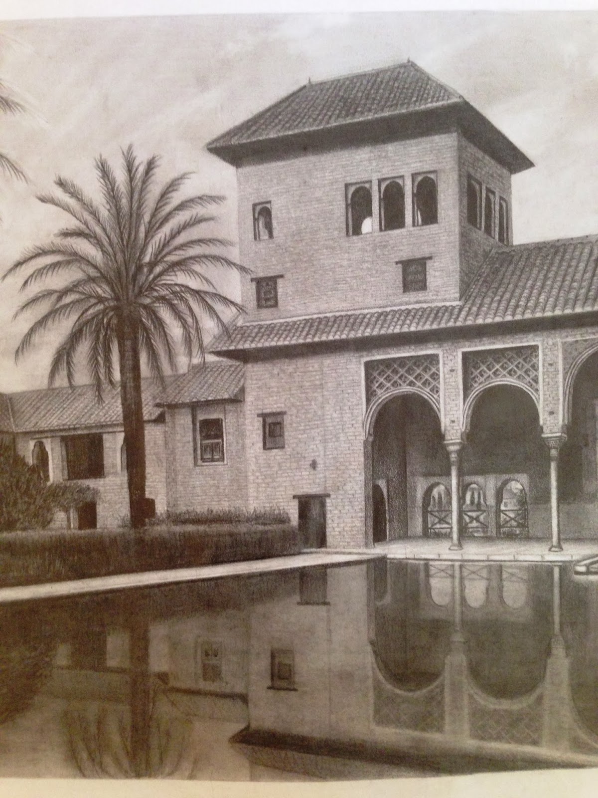 Alhambra Palace - pencil drawing - Dreams of an Architect