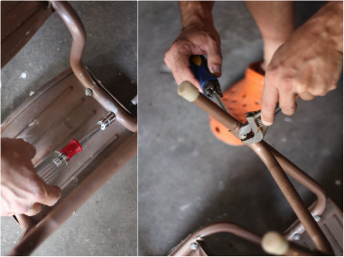 DIY Industrial Stool Makeover | 17 Apart