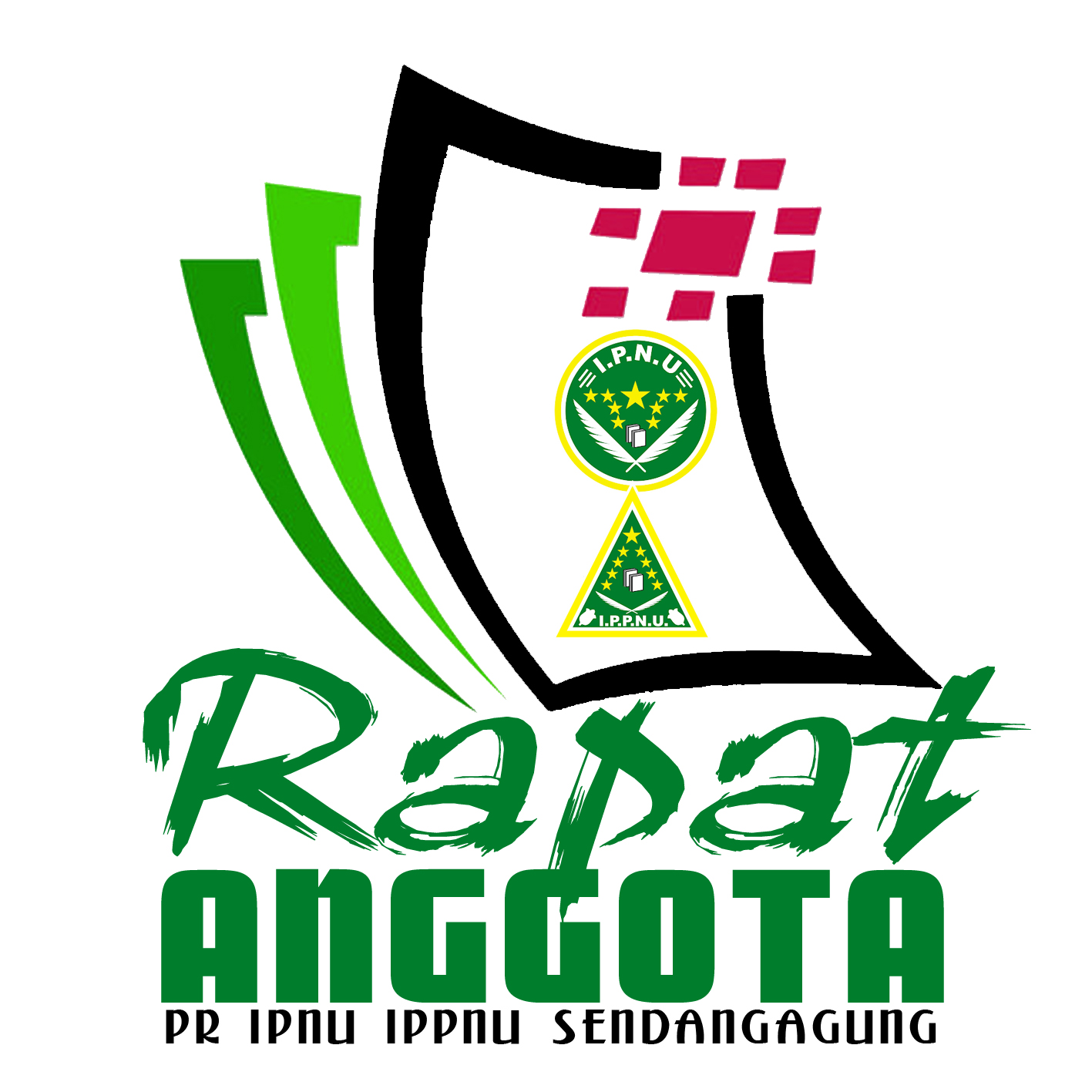 DESAIN LOGO RAPAT ANGGOTA IPNU IPPNU SENDANGAGUNG KE-30 - KANG AIDI
