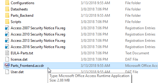 Parts: Access Runtime - Microsoft Downloads
