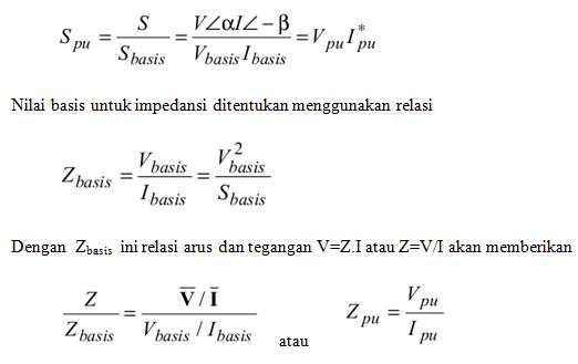 Satuan Per Unit (pu) | Life is Choice