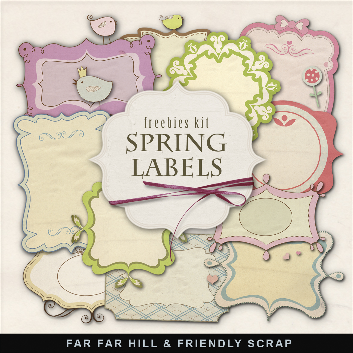 Freebies Kit of Spring Labels:Far Far Hill - Free database of digital ...