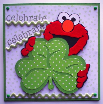 Carol's Creations: St. Patrick's Day - 1st Birthday Elmo card