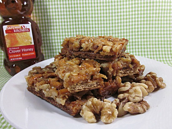 From Grandma Loy's Kitchen: Honey Nut Pretzel Graham Bars-Dessert Challenge