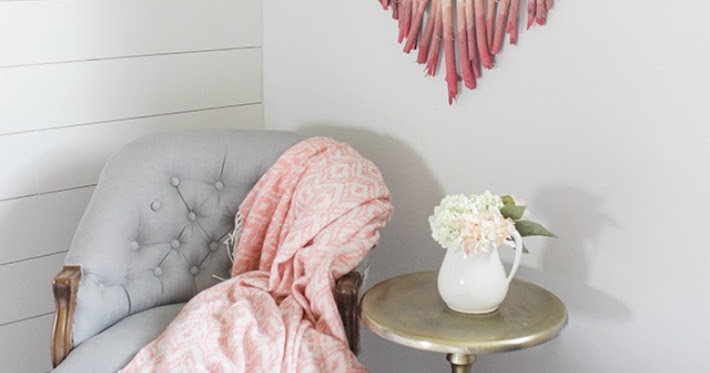 Pieza de arte con ramas de árbol - DIY