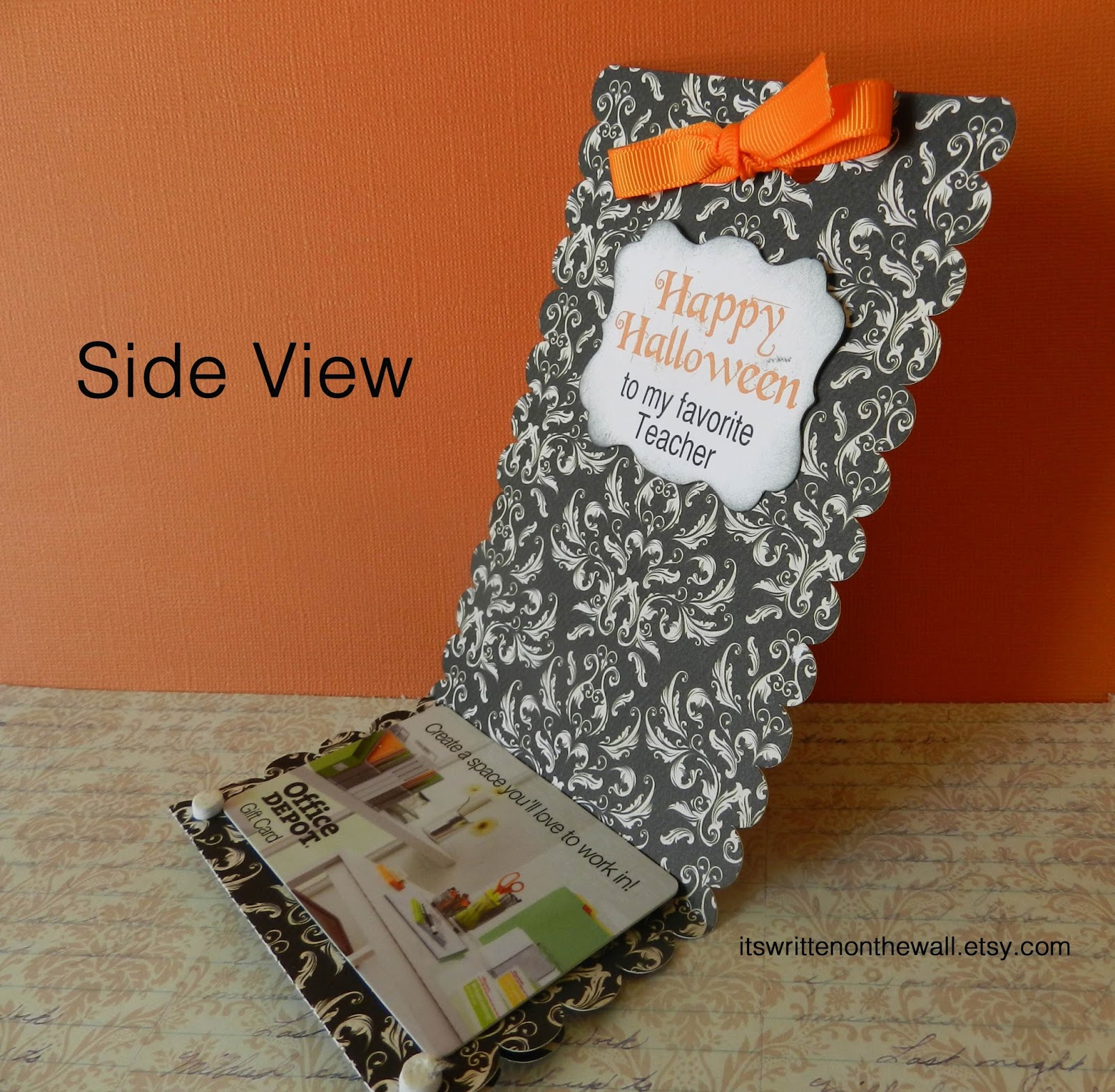 It's Written on the Wall: Halloween Themed Gift Card Holder For Teacher ...