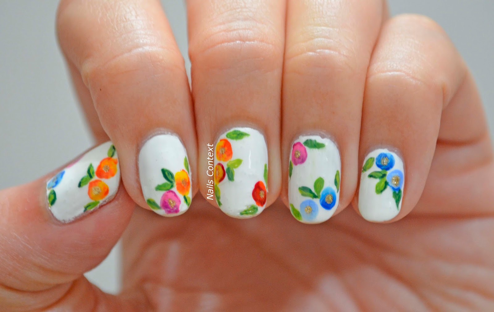 Nails Context: Watercolor florals