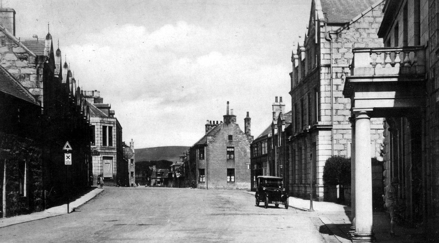 Tour Scotland: Old Photograph High Street Insch Scotland