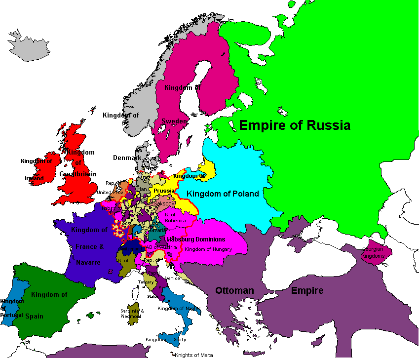 Mapa Europa Siglo Xviii