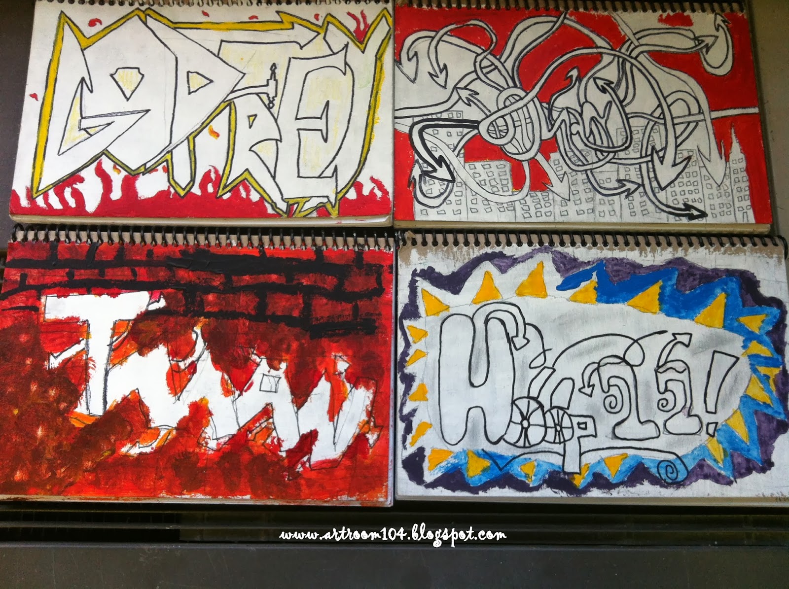 Art Room 104: Art 7: Initial Tags and Progress of Sketchbook Tags