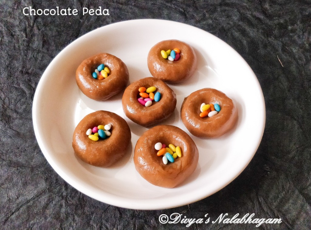 Chocolate Peda - Divya's Nalabhagam