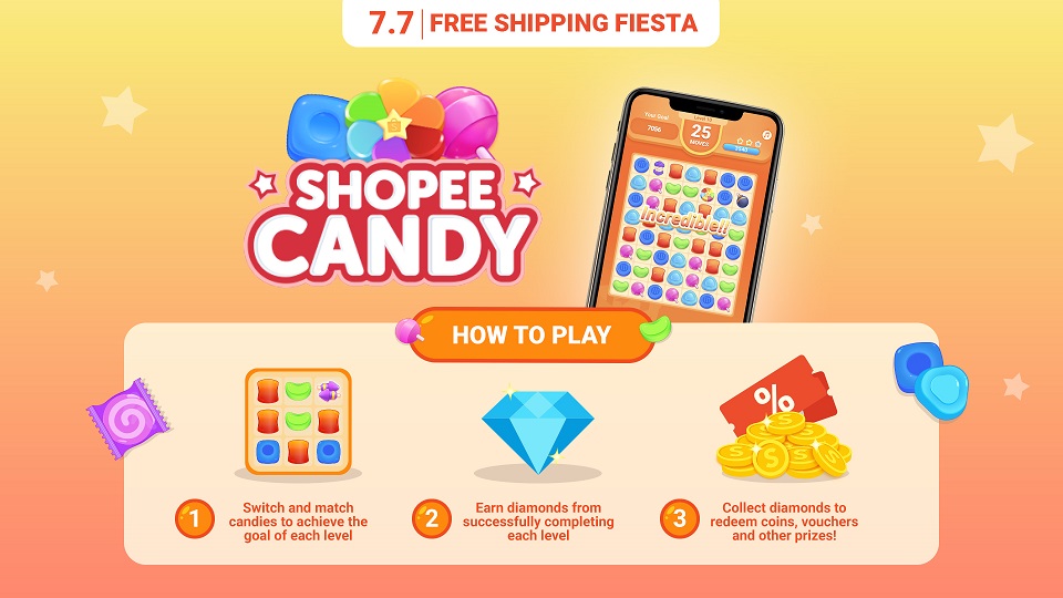 Swipe, Match, and Win: Play Shopee Candy and Win a Brand New Laptop and ...