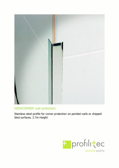 Profilitec Anodized Extruded Aluminium Trims for Tile, Granite & Marble
