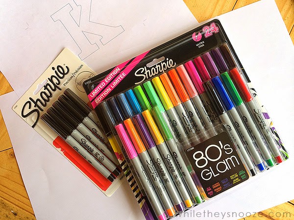 While They Snooze: Sharpie Monograms {Teacher Gifts}