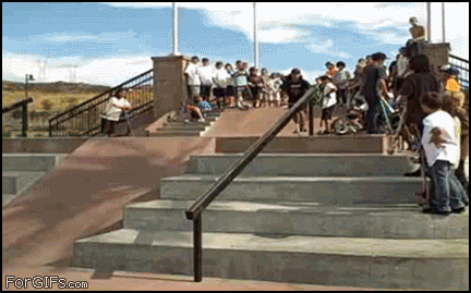 Introducing the New Gifs: Scooter Rail Slides