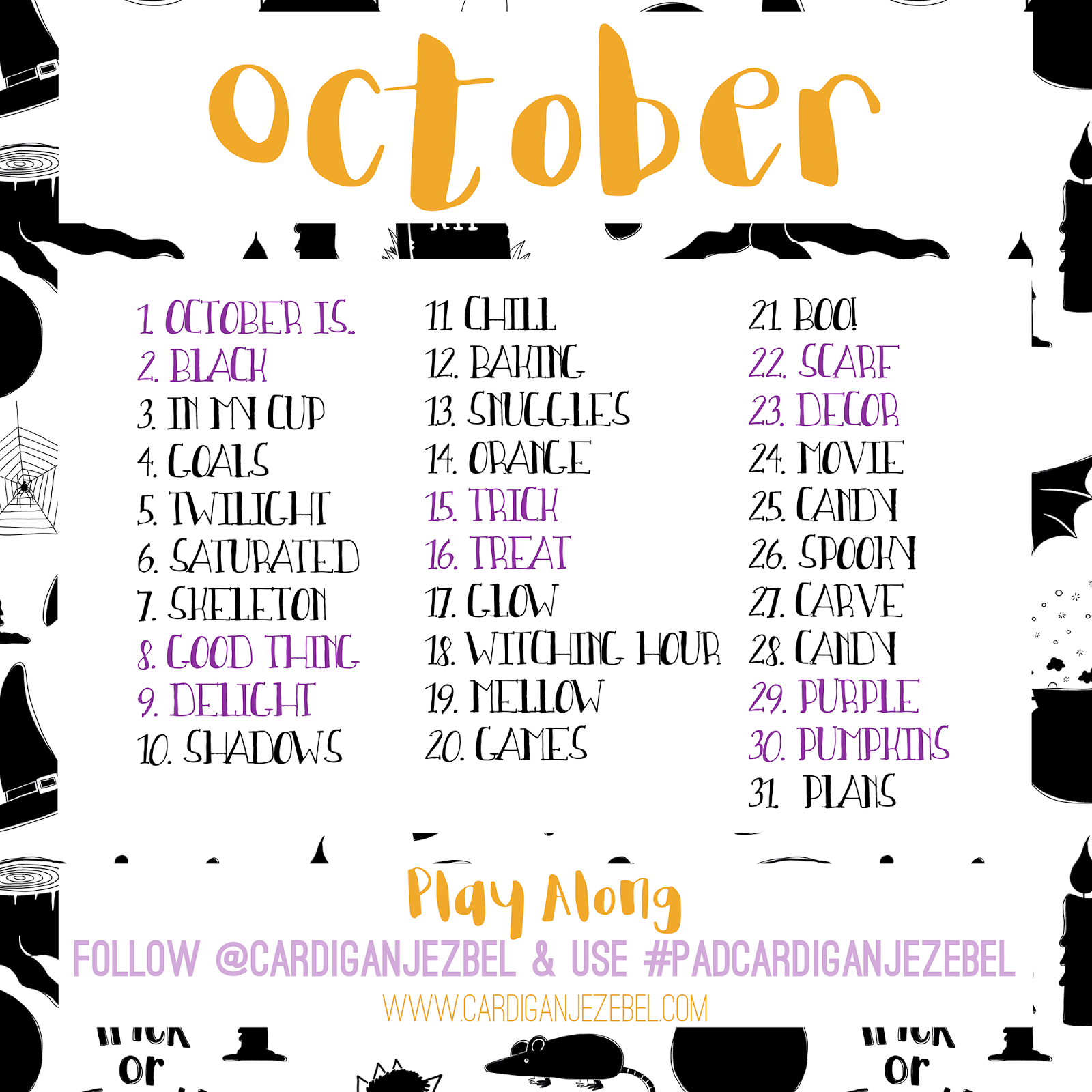 Photo Challenge || October 2016 - Cardigan Jezebel
