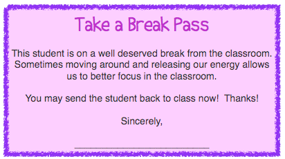 Piles of Pencils: Students who need to move