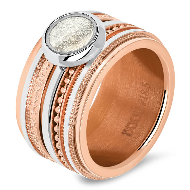 IXXXi Ring compleet rosé goud zilver white sand | Idhuna Jewels