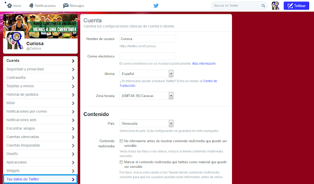 Panel de control de Twitter nos permite saber más de nuestra cuenta ...
