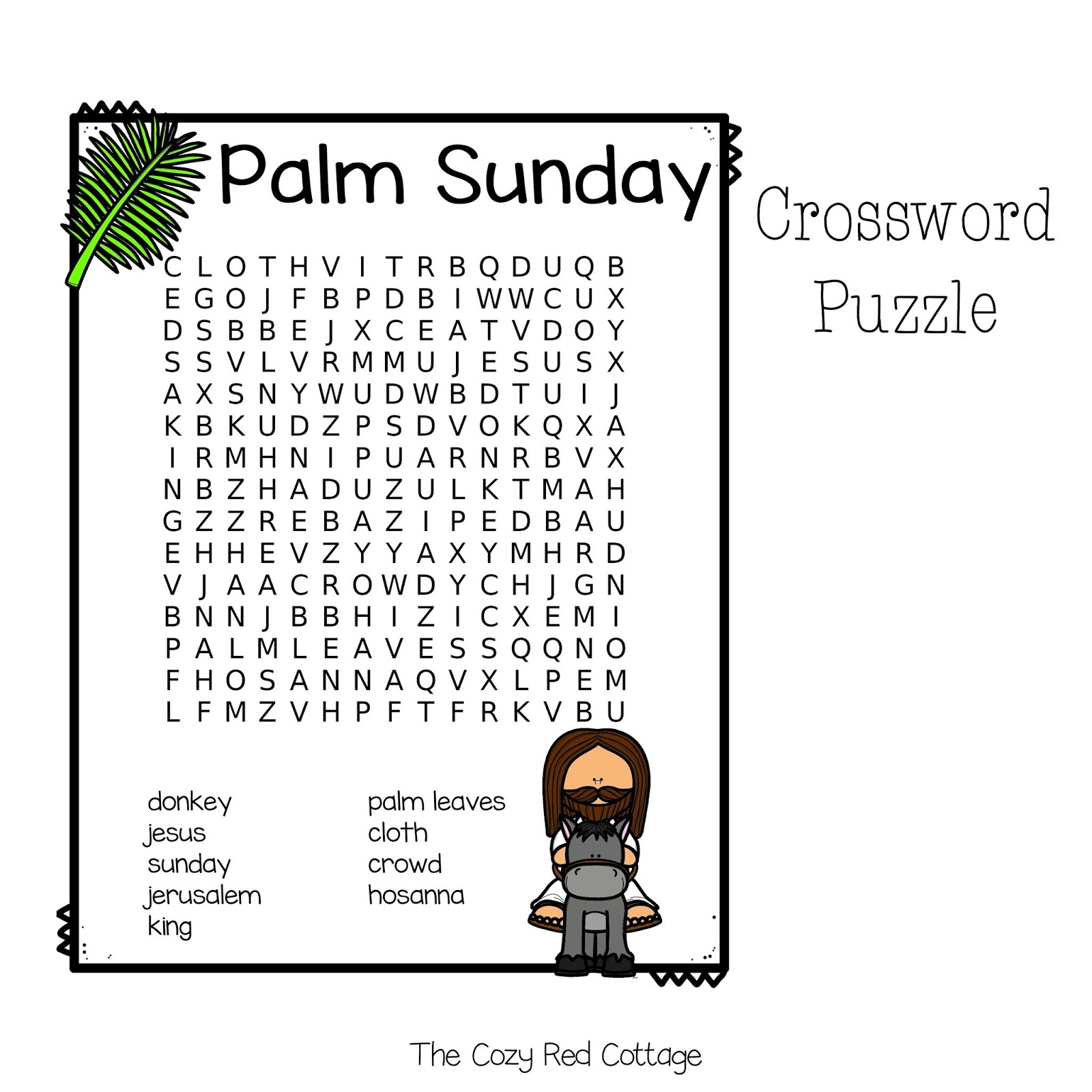 Palm Sunday Word Search