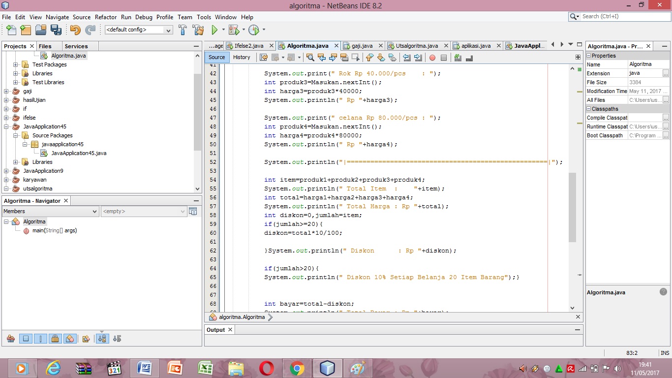Membuat Struk Belanja Dengan NetBeans