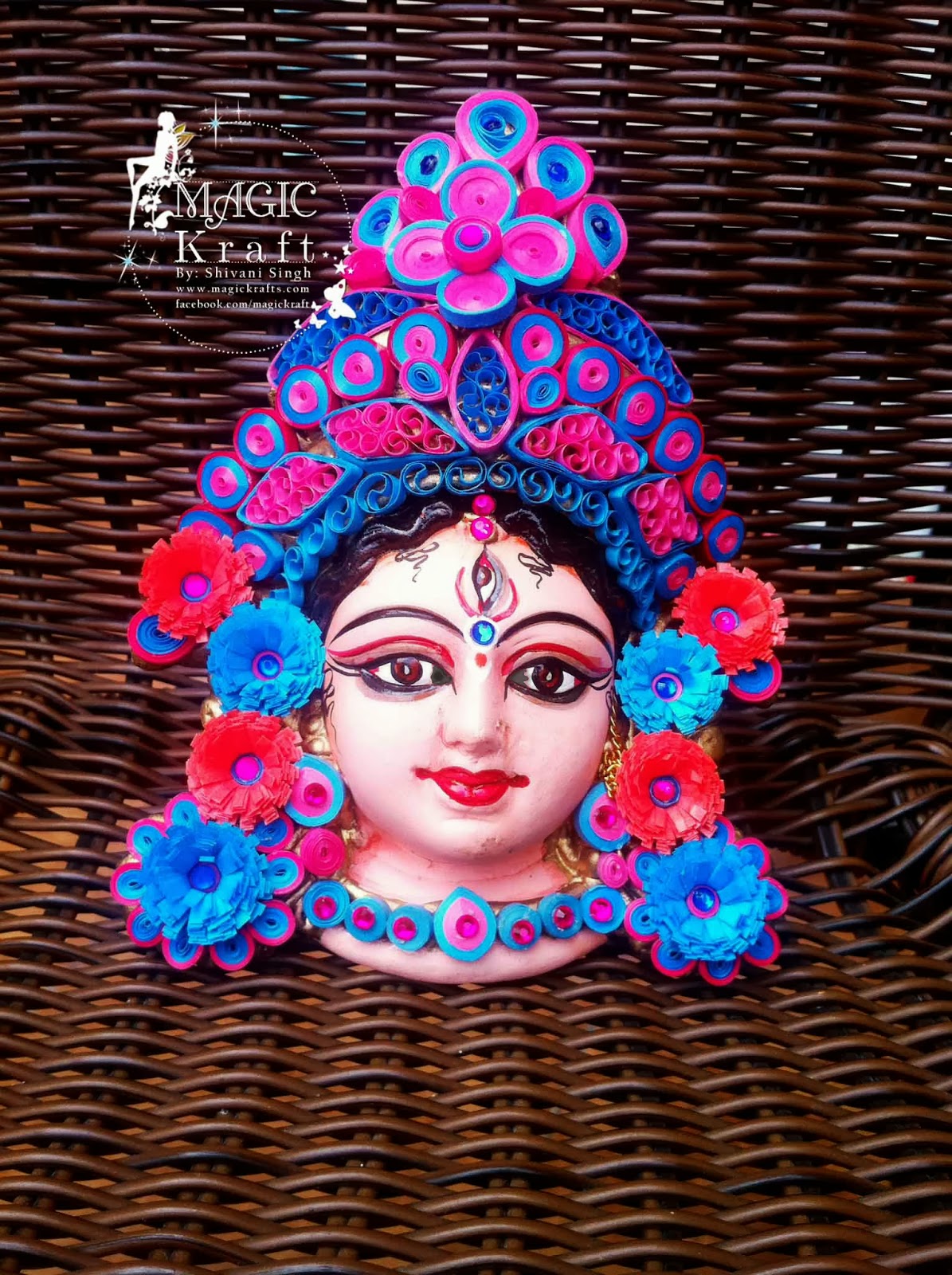 Magickrafts: Maa Durga In Vibrant Shades for this Navratri :)