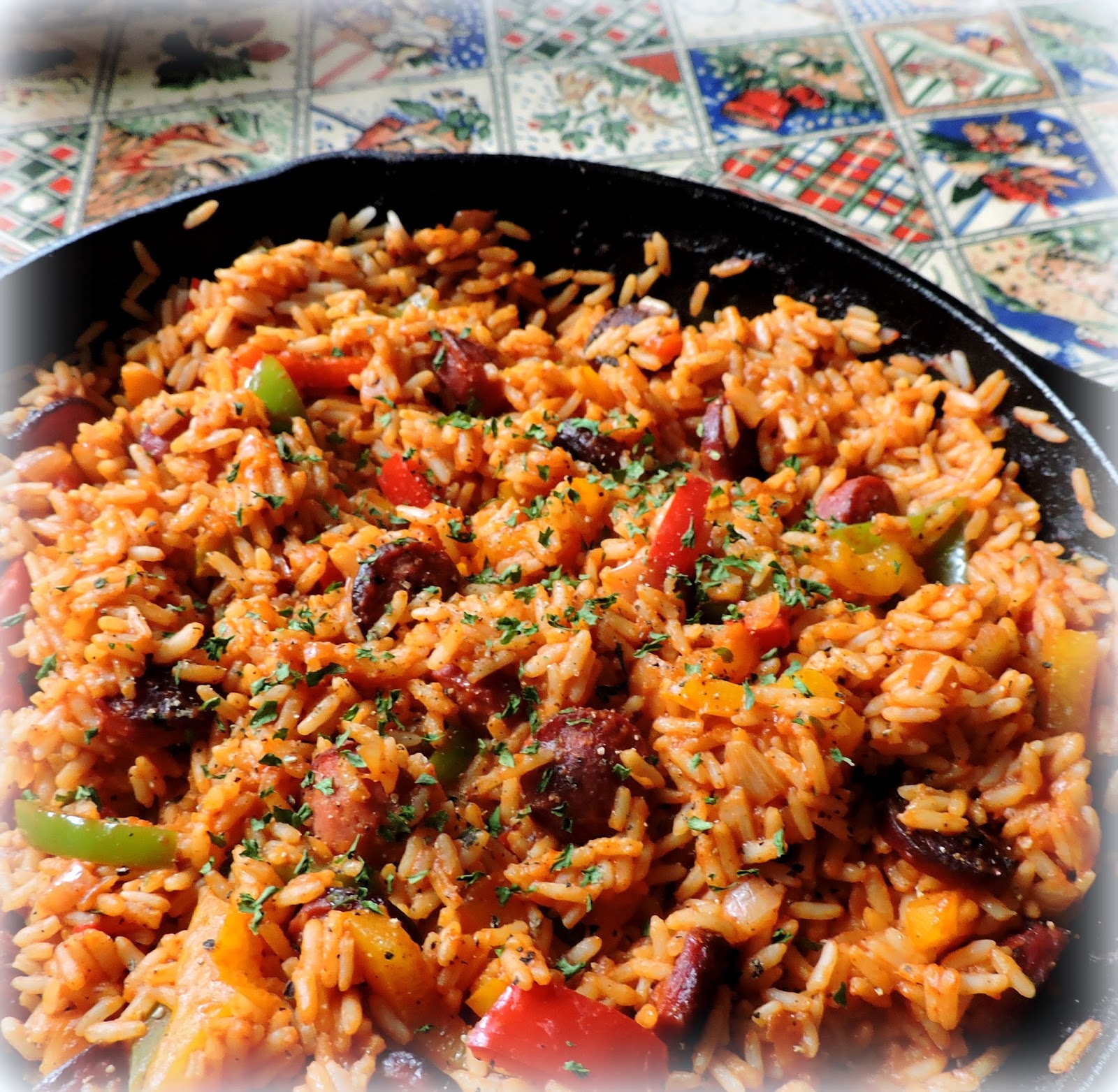 Spicy Sausage, Peppers & Rice | The English Kitchen