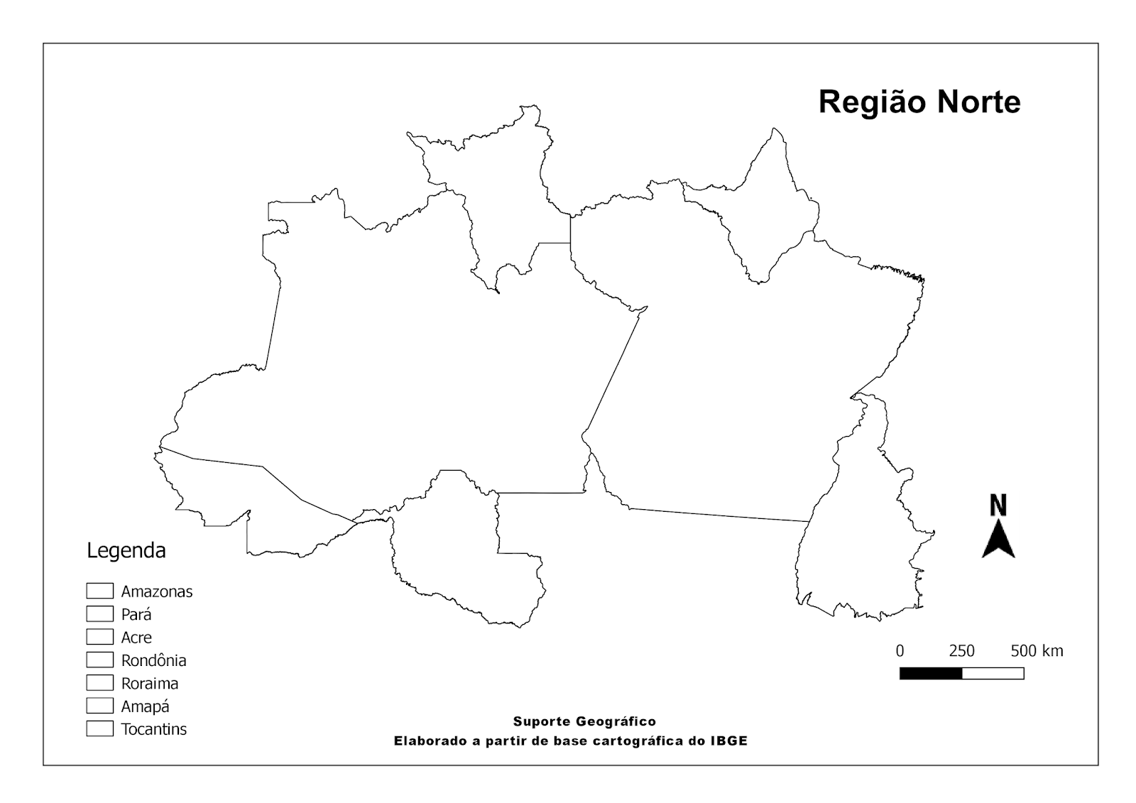 ATIVIDADE COM MAPA: REGIÃO NORTE