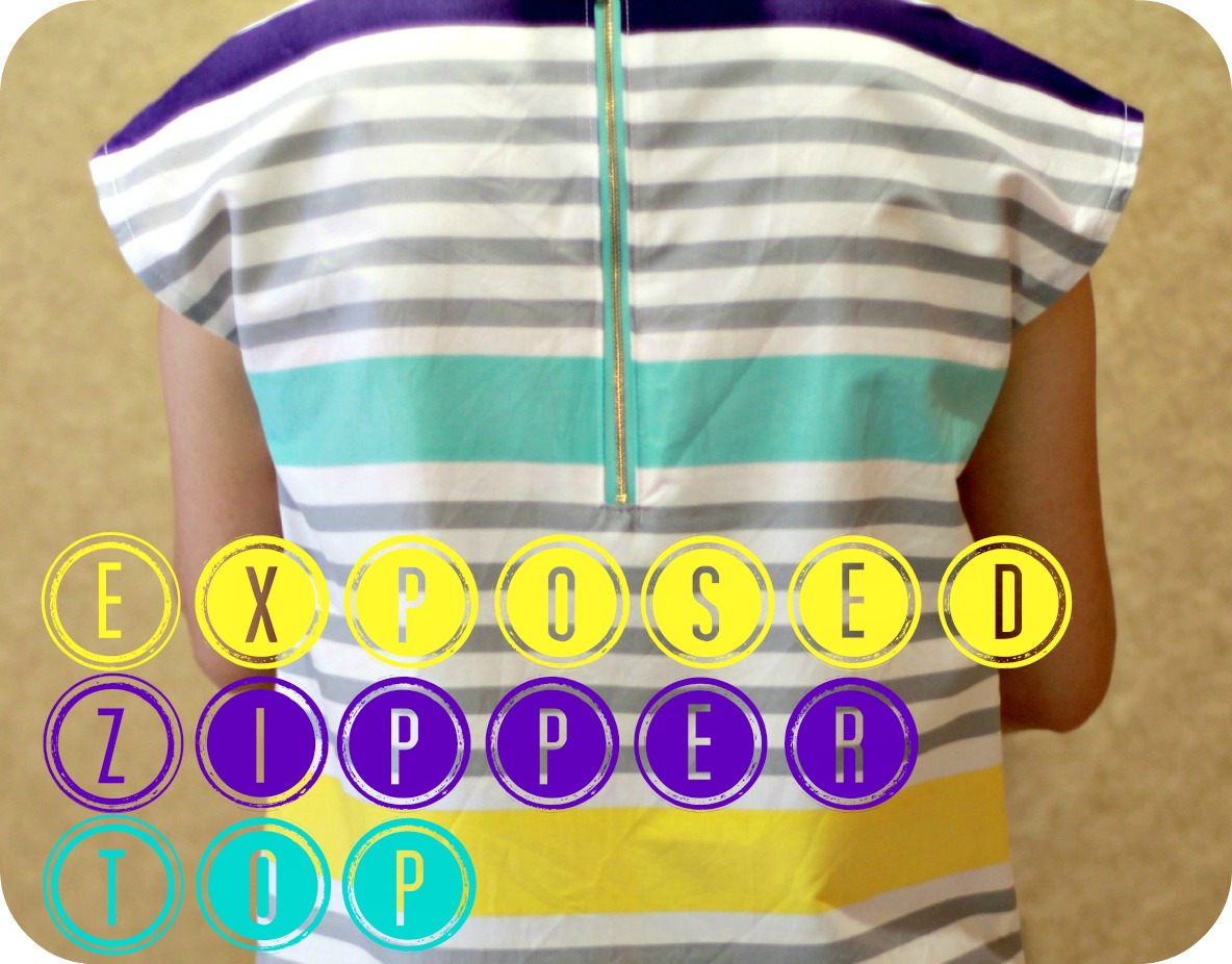 mommy sew pretty: Exposed Zipper Top