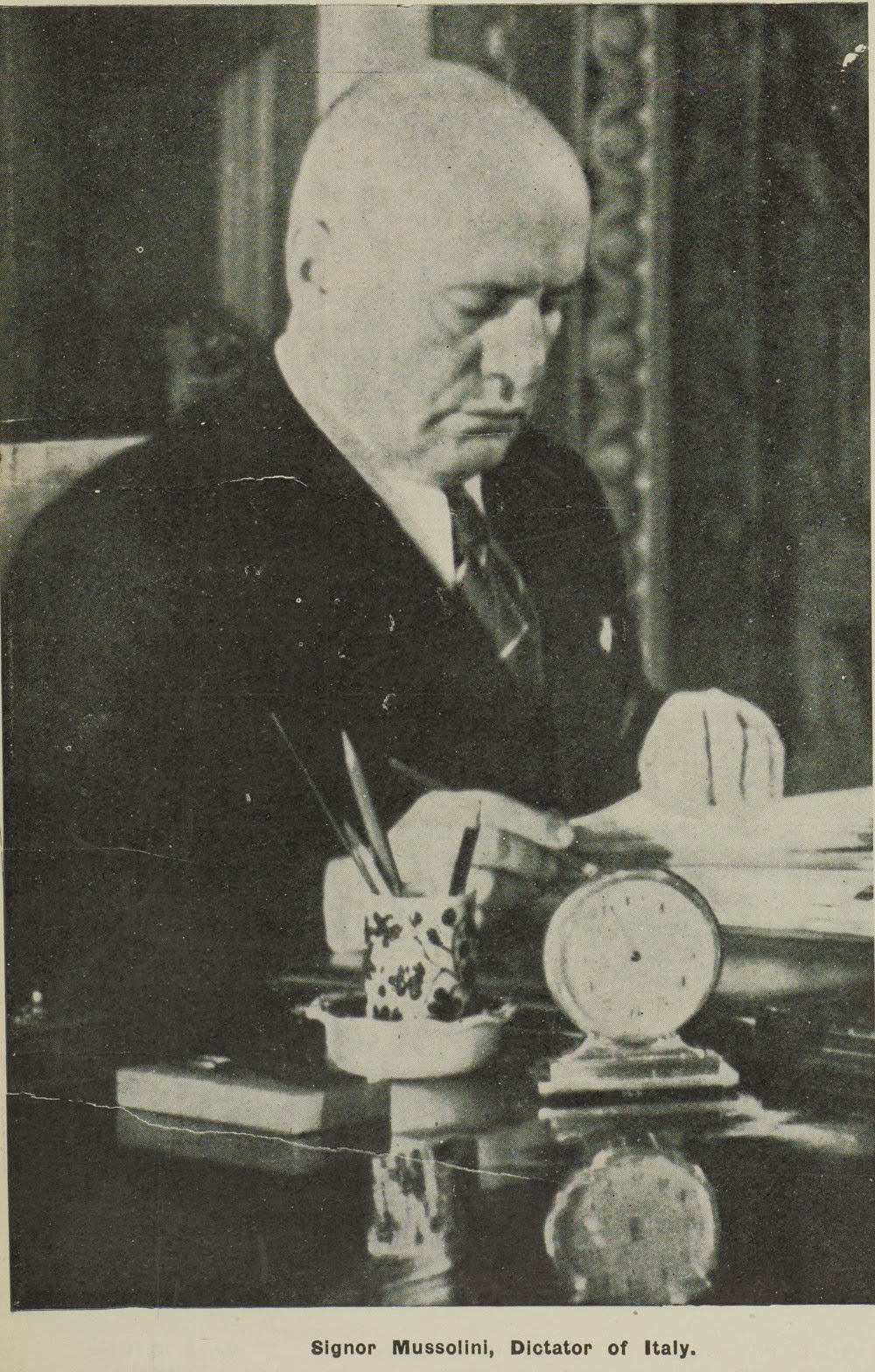 A telegram from Mussolini