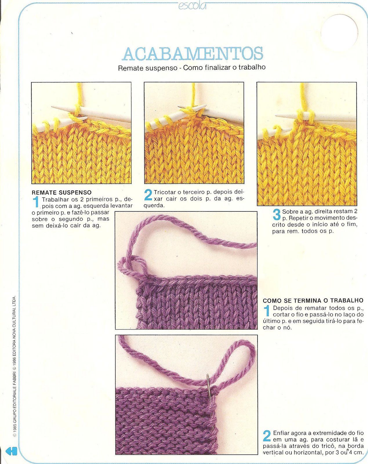 Zete Artes: Vamos aprender a tricotar ? Nº 2