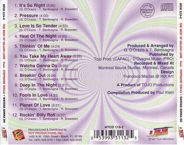 RETRO DISCO HI-NRG: GILLIAN LANE & STEPHANIE WELLS "Watcha Gonna Do ...