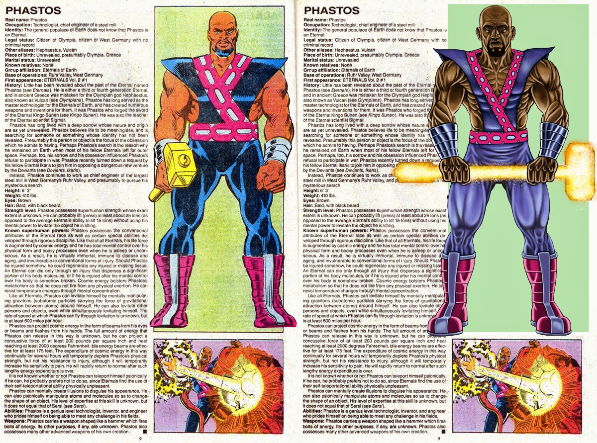 The Official Handbook to the Marvel Universe - REDUX Edition: PHASTOS ...