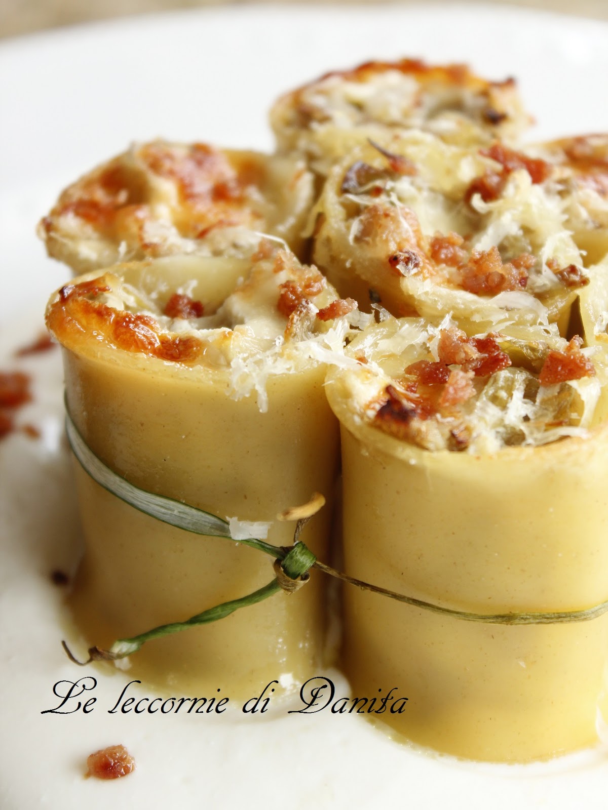 Le leccornie di Danita: Paccheri ripieni con carciofi, gratinati, su ...