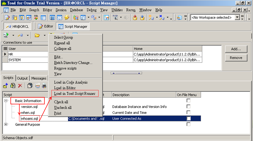 How to, Toad for Oracle如何管理在多DB instance執行相同的SQL Script?