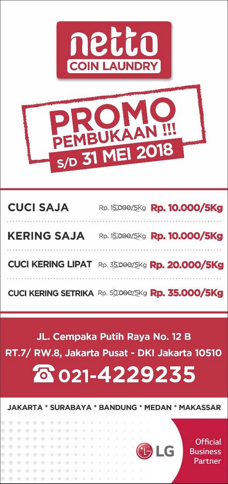 Harga Promo Pembukaan Netto Laundry