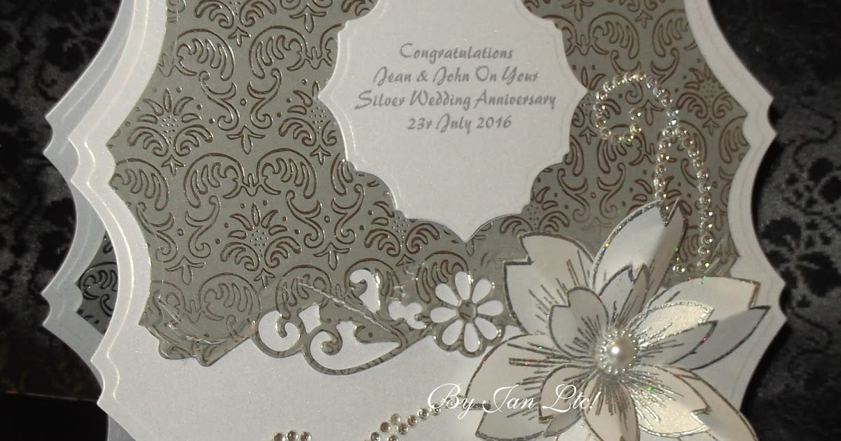 Loves to craft: Silver Wedding card