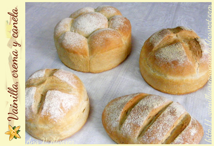 Vainilla, crema y canela: Panes