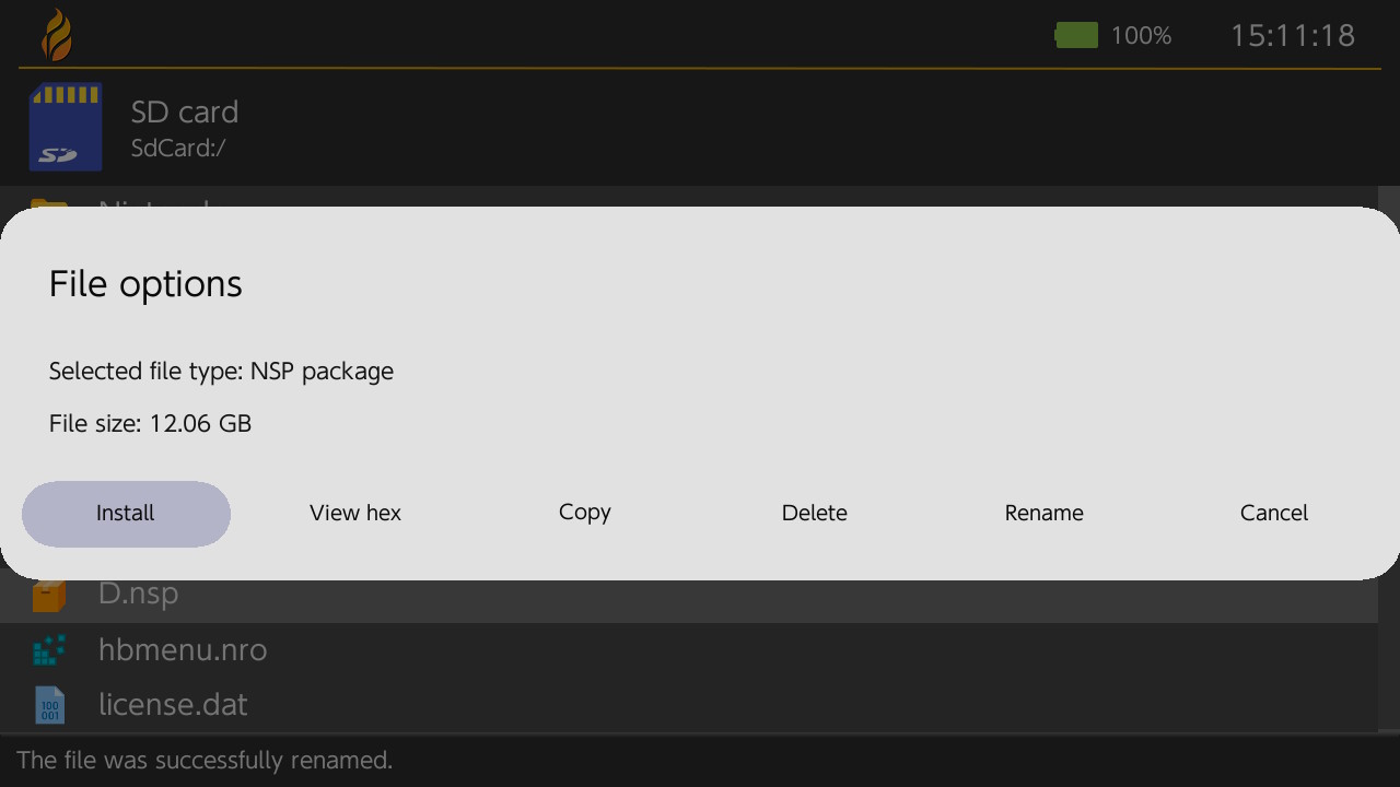 yyoosskのメモ: ニンテンドースイッチ nspインストール、ファイルブラウザ、チケット編集など様々な機能があるGoldleaf紹介