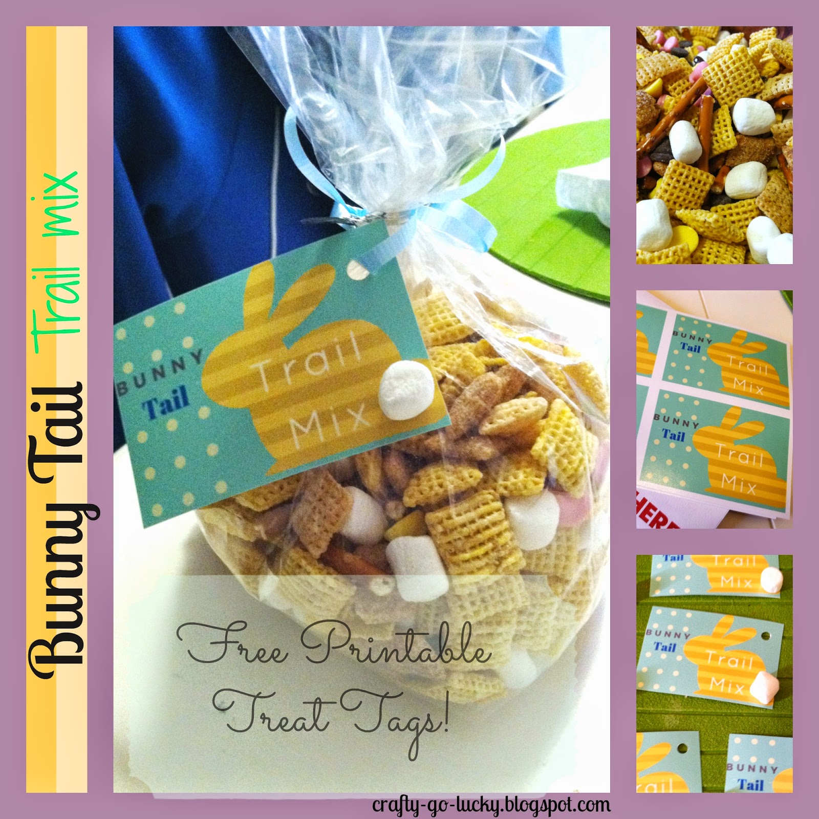 Crafty-Go-Lucky: 'Bunny Tail' Trail Mix (& Free printable treat tag!)