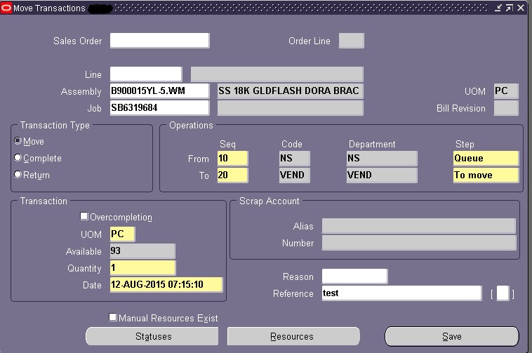 Oracle Tech Center Wip Move Transaction